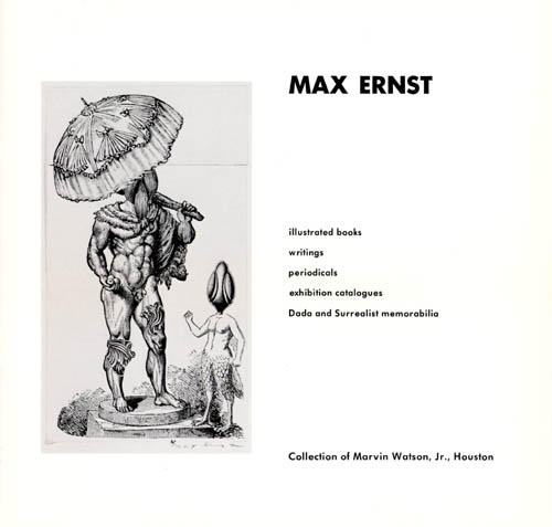Max Ernst - 1973 Softbound Exhibition Catalog. Gallery of Surrealism ...
