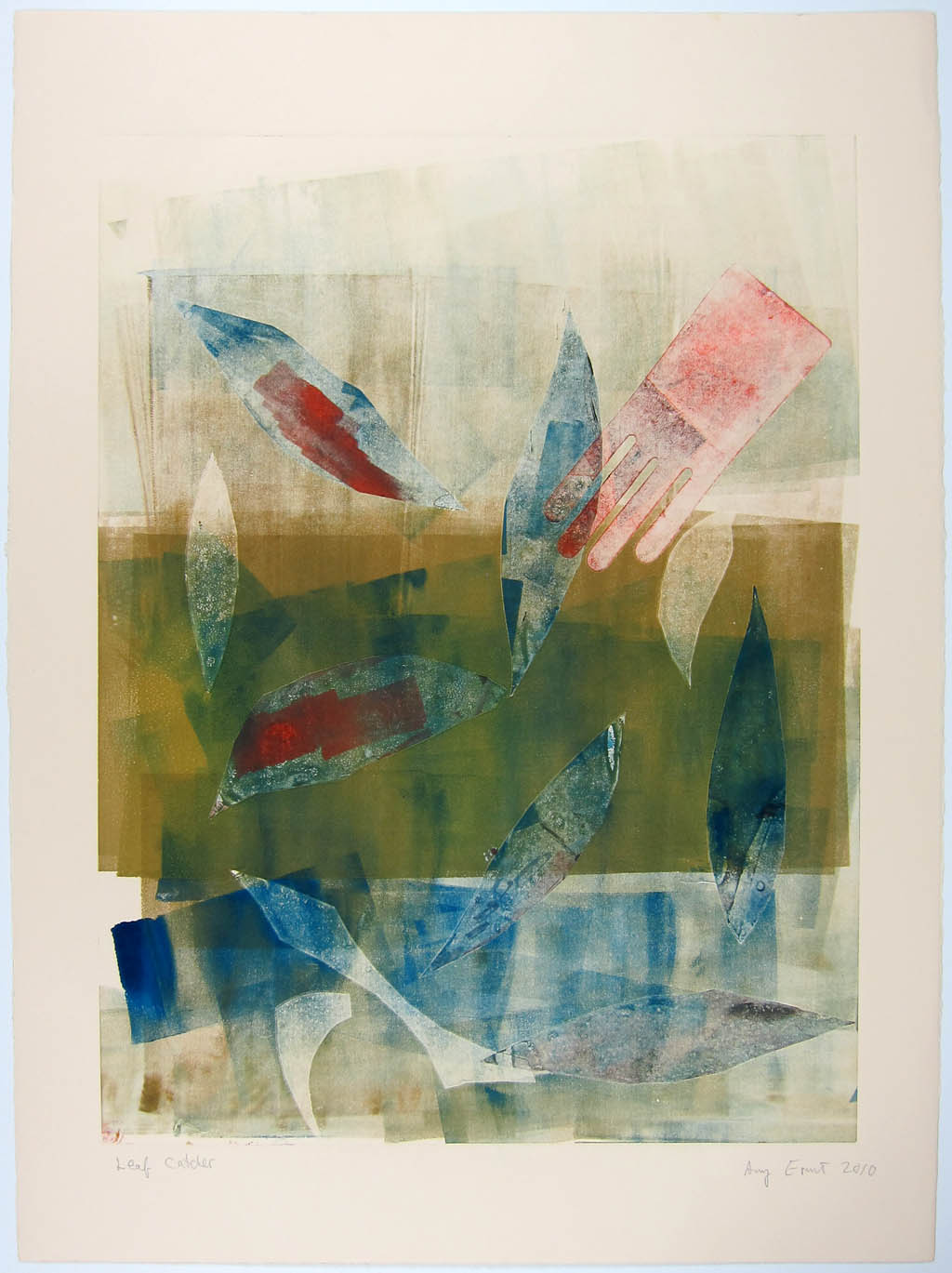 Amy Ernst | Leaf Catcher | 2010 color monoprint