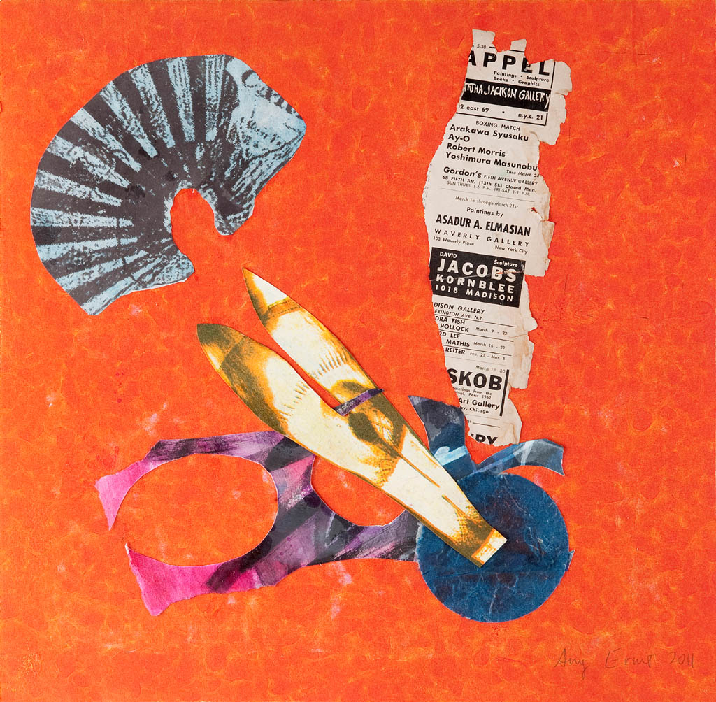 Amy Ernst | Exhibitionist | 2011 color monoprint with collage
