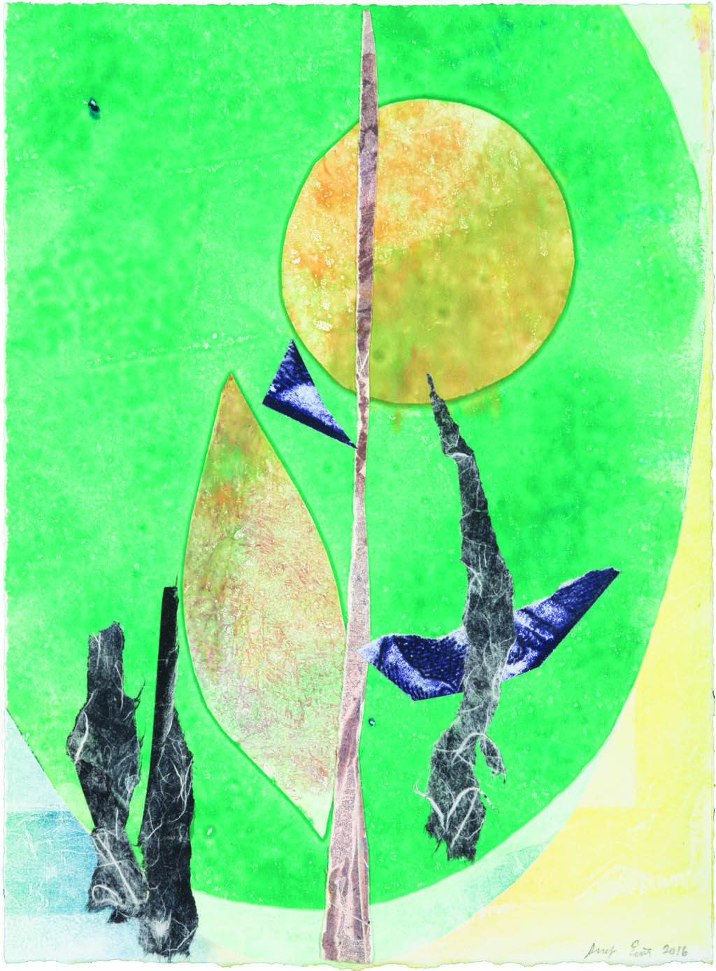 Amy Ernst | Within The Forest | 2016 monoprint and collage