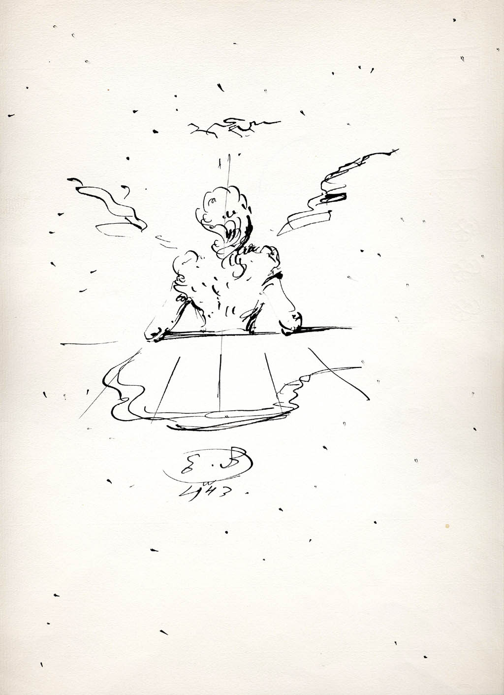 Eugene Berman | Title Page Study for Julien Levy monograph | 1943 ink ...