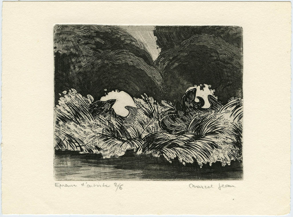 Marcel Jean | Paysage Surrealiste (Surrealist Landscape) | 1940 etching