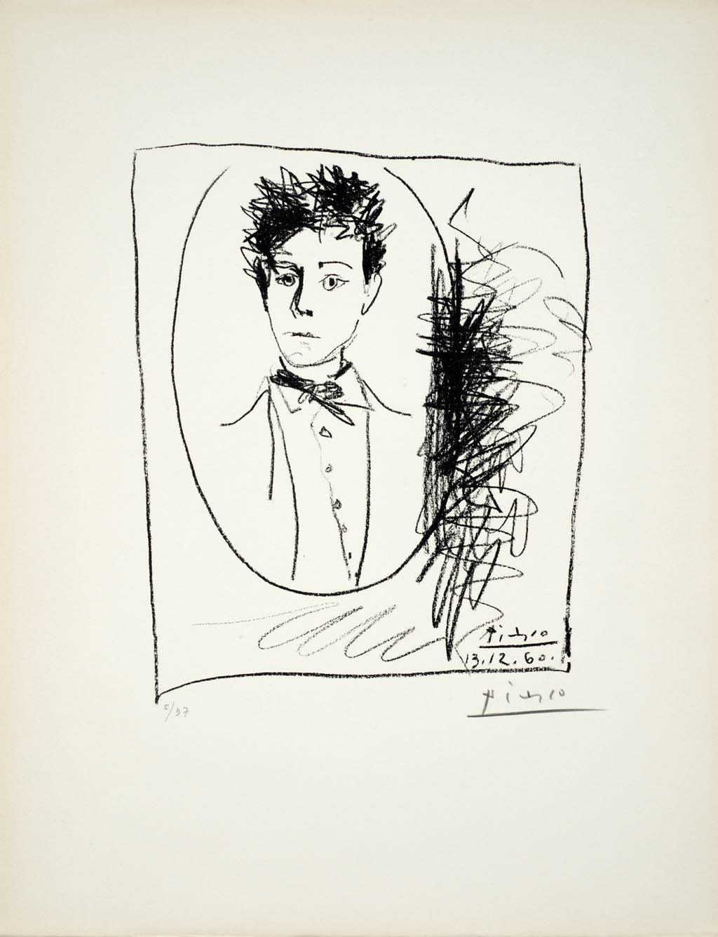 Pablo Picasso | Portrait of Arthur Rimbaud | 1960 lithograph